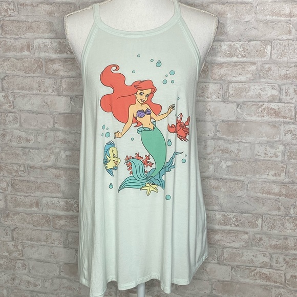 Disney | Tops | Disney Light Teal Little Mermaid Halter Neck Top L ...